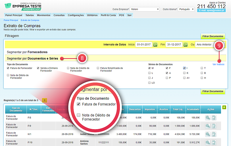 Como consultar um Extrato de Compras? | Moloni | Software de Factur...