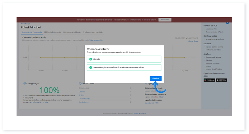 Configuração rápida para a emissão de documentos | Moloni | Sof...