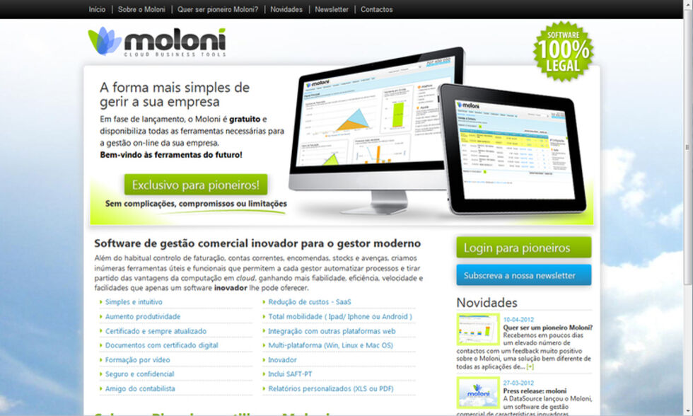 Blog Moloni | Novo website e novidades para os Pioneiros
