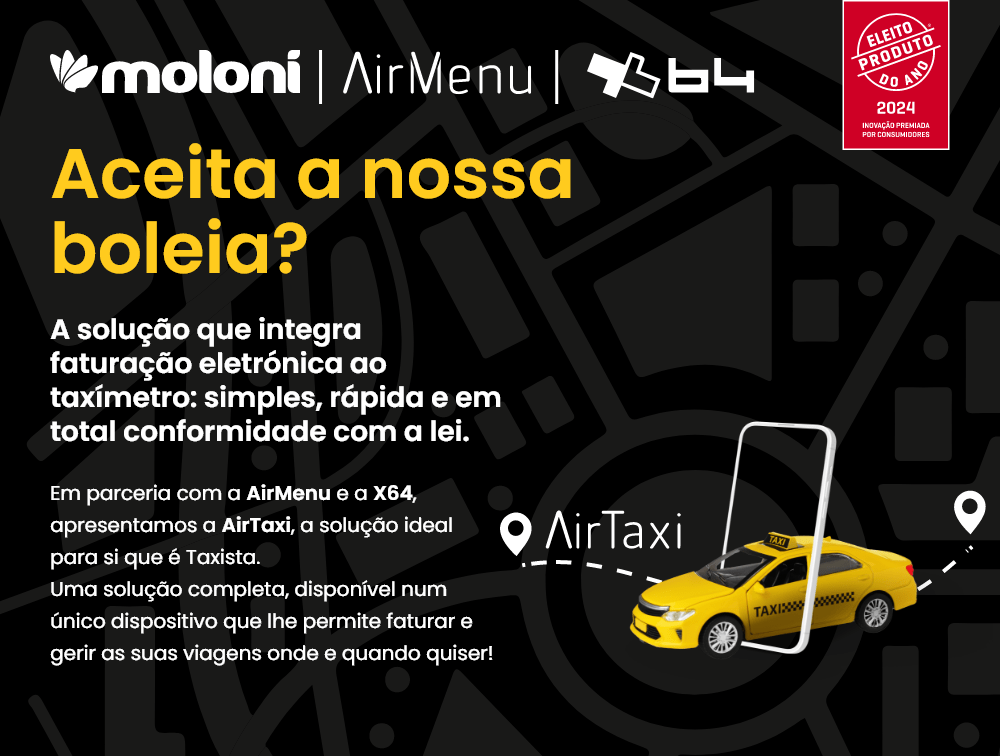 Campanha Moloni | AirTaxi | Software de Facturação Online